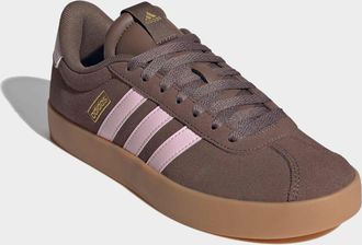 adidas Sneaker ADIDAS SPORTSWEAR VL COURT 3.0, Damen, Gr. 42,5, earth strata, clear pink, gold metallic, Leder, Synthetik, Schuhe Sneaker, inspiriert vom Des