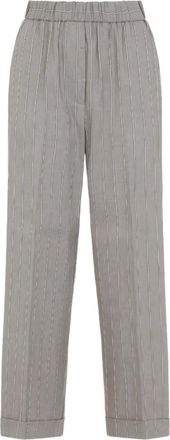 PESERICO elastic-waist trousers - Braun