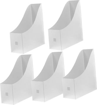 Angoily 5 St&uuml;ck Teiliges Classroom Organizer Vertikaler Dokumentenhalter Stapelbare B&uuml;roablage Transparenter Mattierter Schreibtisch Aufbewahrungsbox f&uuml;r B&uuml;ro