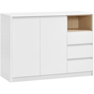 Vasagle Buffet, Armoire de Rangement, avec Porte et &Eacute;tag&egrave;re R&eacute;glable en Hauteur, 2 Tiroirs, Moderne, 40 x 103,3 x 74,5 cm, pour Salon, Salle &agrave; Manger