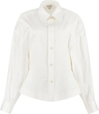 Bottega Veneta Femme, Blouses et Chemises, Beige, Taille: 38 FR Chemise en popeline