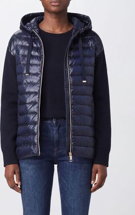 Herno Doudoune courte en nylon ultra-l&eacute;ger avec capuche et d&eacute;tails en maille de coton