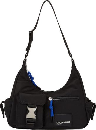 Karl Lagerfeld Karl Lagerfeld Jeans, Damen, UtilitySchultertasche Aus Nylon, Schwarz, One size