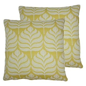Riva Paoletti Horto Twin Pack-Feder gefüllte Kissen, Polyester, Ocker, 45 x 45cm, 2