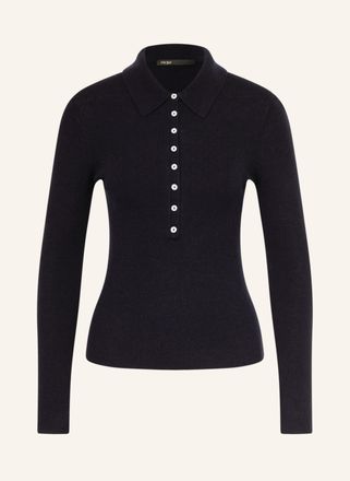 Maje Strick-Poloshirt blau