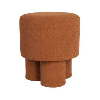 DRAWER Tabouret rond en tissu bouclette &oslash;40cm - MARCOS - Boite &agrave; design