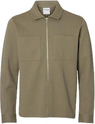 Selected Slhjackie Sweat Zip Jacket Noos zippé, Vétiver