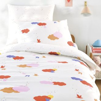 La Redoute Interieurs Housse De Couette Enfant En Coton Biologique Imprim&eacute; Nuages Noki