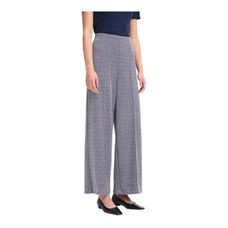 Ichi Geometrisch gemusterte Hose mit Rei&szlig;verschluss - - Trousers - Damen - Blau - W26