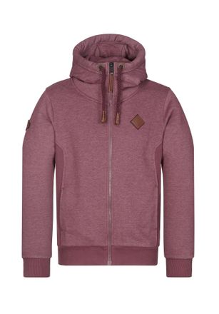 Naketano Herren Kapuzensweatjacke Birol, Farbe:bodeaux Melange, Gr&ouml;&szlig;e:3XL