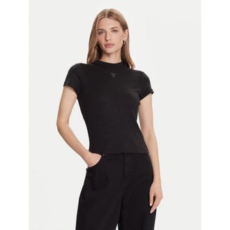 Guess T-Shirt W5BP07 KCGM2 Schwarz Slim Fit