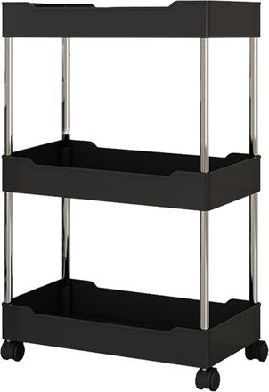 Generico Aufbewahrung: Schlanke 3-st&ouml;ckige Rollwagen, mehrst&ouml;ckiger Roll-Organizer, platzsparendes Regal, hohles Netzkorb-Design | L&ouml;sung