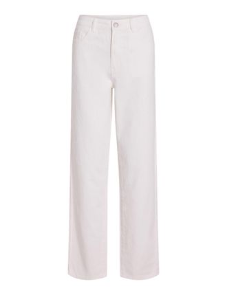 Vila Vikelly Hw Straight Jeans White-018