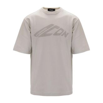 Dsquared2 T-Shirt mit Rundhalsausschnitt - - Tops - Herren - Beige - XL