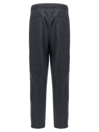 Brunello Cucinelli Virgin Wool Trousers - Gray