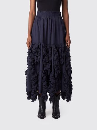 Comme Des Gar&ccedil;ons Asymmetrischer Midi-Rock aus Cr&ecirc;pe mit R&uuml;schen
