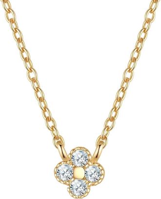 Glanzst&uuml;cke M&uuml;nchen Halskette - Sterling Silber Halskette Zirkonia - Gr. unisize - in Gold - f&uuml;r Damen