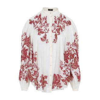 Etro Femme, Blouses et Chemises, Multicolore, Taille: 36 FR Chemise pliss&eacute;e &agrave; col Mao