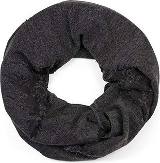 styleBREAKER Écharpe tube unisexe avec texture structurée et élimée, style vintage et effet usé, snood, foulard 01016191, couleur:Gris foncé