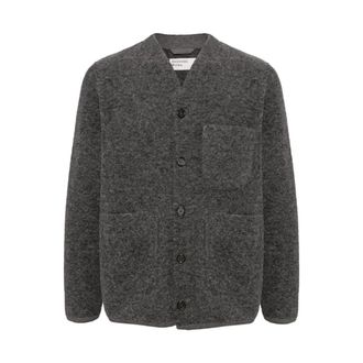 Universal Works Navy Blue Wool Blend Cardigan - - Knitwear - Herren - Grau - L