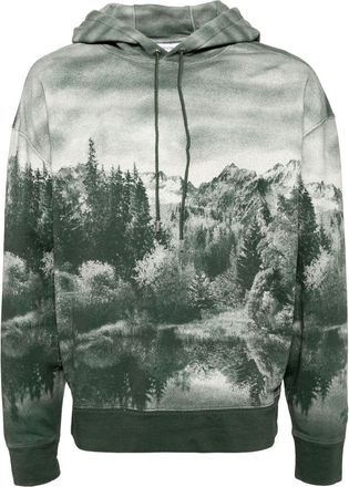 Maison Kitsuné hoodie Landscape - Vert