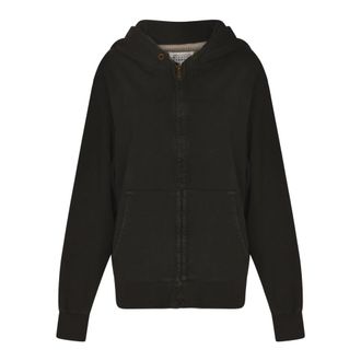 Maison Margiela Kapuzen-Sweatshirt mit Rei&szlig;verschluss - - Sweatshirts & Hoodies - Damen - Schwarzk - L