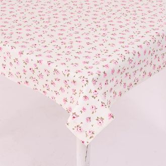 Schöner Leben Tischdecke Classic Little Rose Ecru rosa div. Größen, Größe:130x220cm