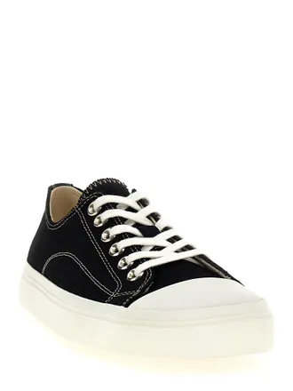 Moschino Canvas Lace-Up Sneaker - Black
