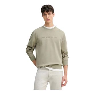 Michael Kors Logo Pr&auml;gung Baumwollmischung Pullover - - Sweatshirts & Hoodies - Herren - Gr&uuml;n - 2XL