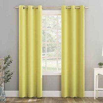 Sun Zero Sun Zero Riley Vorhang für Kinderzimmer mit Ösen, 101,6 x 241,3 cm, Zitronengelb