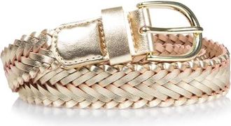 Isotoner Ceinture femme tressée, 105cm, doré