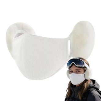 Generic Zasdvn Masque facial pour prot&eacute;ger contre la poussi&egrave;re - Masque coupe-vent chaud avec cache-oreilles, protection du visage 2 en 1 doubl&eacute;e en polaire -