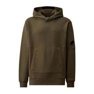 C.P. Company Diagonal Raised Fleece Lens Hoodie - - Sweatshirts & Hoodies - Herren - Gr&uuml;n - S
