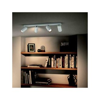 Philips Spot pongee 4xgu10 int&eacute;rieur ip20 couleur blanche 50584/31/pn 5058431pn