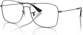 Ray-Ban Rb6498 Optics Gunmetal Fassung Klar Glas Polarisiert 55-15
