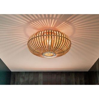 Lussiol Manila Badezimmer-Deckenleuchte, Natur-Finish, 1xE27 Bambus, Durchmesser 38 cm, LUSSIOL LUSSIOL