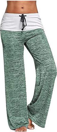 Generic Pantalon de yoga pour femme Jambes longues et larges : pantalon dété léger pour femmes Pantalon de fitness Pantalon de jogging élastique Coupe ample P