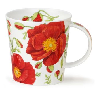 Dunoon Benmore Papaver Jumbo-Tasse aus feinem Knochenporzellan, 0,75 l