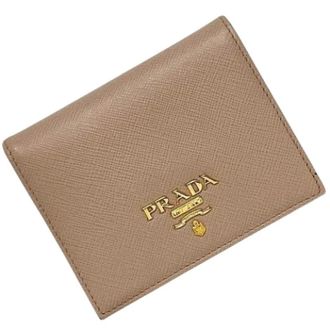 Prada Portefeuille Saffiano Pre-owned (bi-pli) - Femme - Pre-owned - Beige - Taille: ONE Size