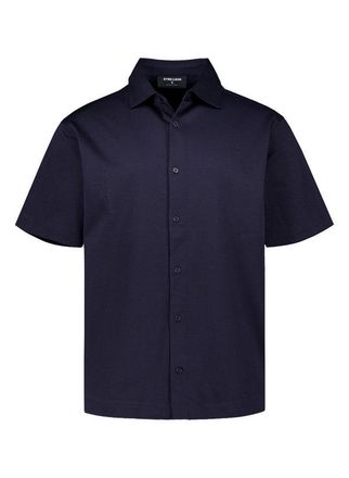 Strellson Herren Kurzarmhemd blau Jersey