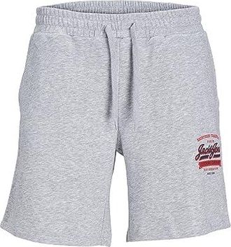 Jack & Jones Short de survêtement pour Homme, Gris Clair chiné, M