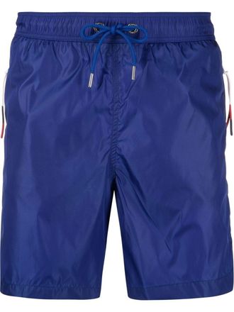 Moncler Badeshorts mit Logo-Print - Blau