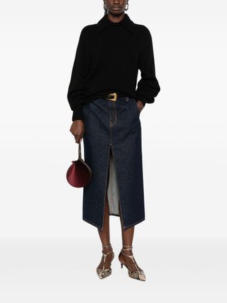 Khaite Womens Sweater Jackson Black Wool-Cashmere