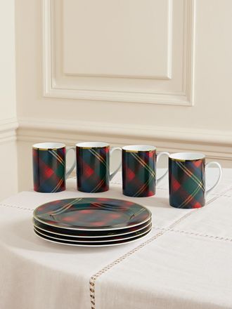 Ralph Lauren Home Coffret En Porcelaine Imprimée Et Dorée Alexander - Vert