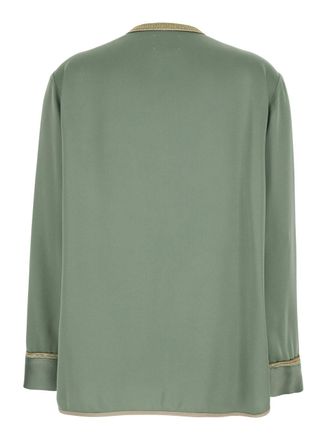 Forte_Forte Womens Jacket Green Viscose Blend Acetate Blazers
