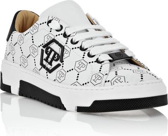 Philipp Plein Low Top Leather Skeakers Matte Monogram