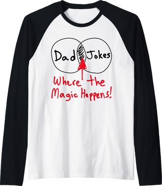 MathWare Nerdy Funny Dad Witze Venn Diagramm Where Magic Happens Math Raglan