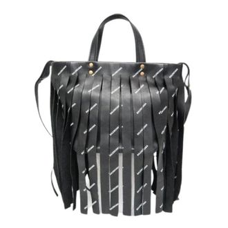 Balenciaga Pre-owned Laundry Cabas XS Fringe - Femme - Pre-owned - Noir - Taille: ONE Size