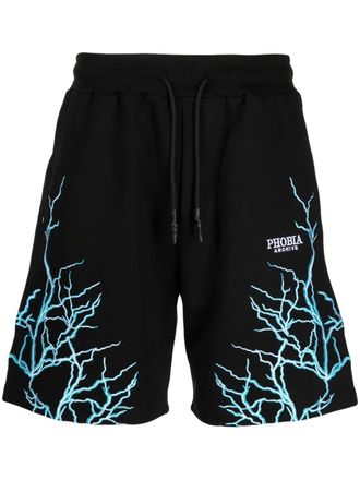 Phobia Archive short en coton à logo brodé - Noir
