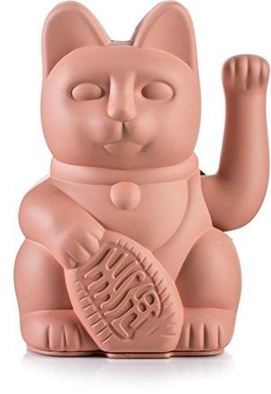 Donkey Donkey Products Lucky Cat Winkekatze in der Farbe Pink aus Kunststoff, 15cm, 330434